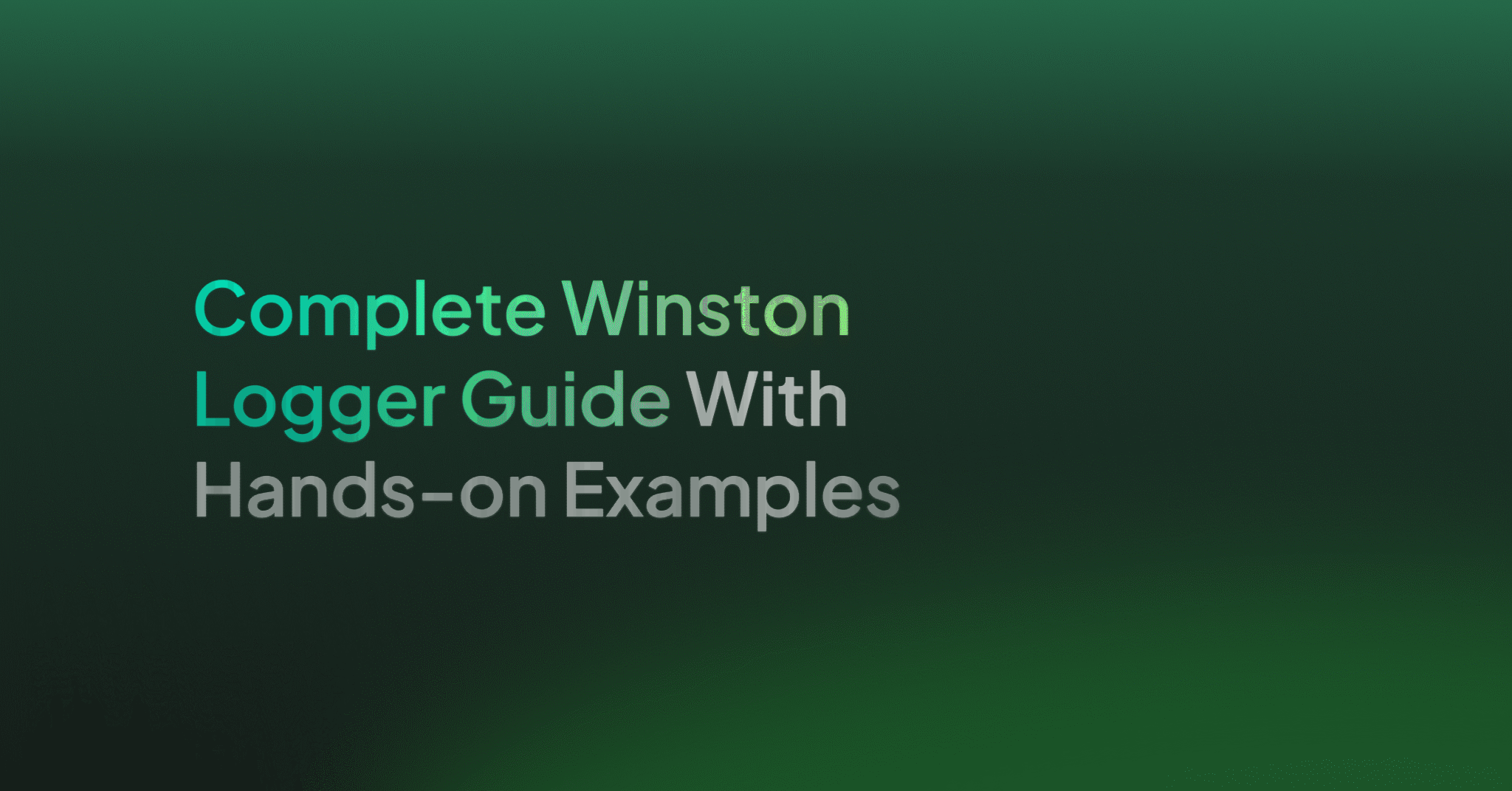 Complete Winston Logger Guide With Hands-on Examples - Coralogix