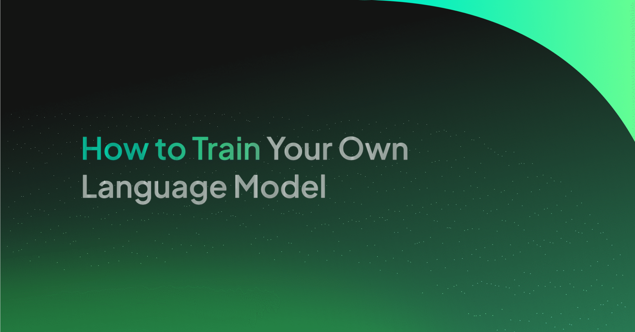 How [And Why] To Train Your Own Language Model