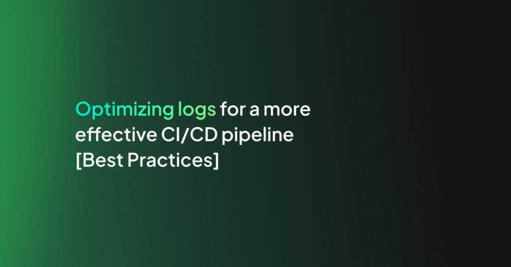 Best Practice - Optimizing Logs for CI/CD Pipeline - Coralogix
