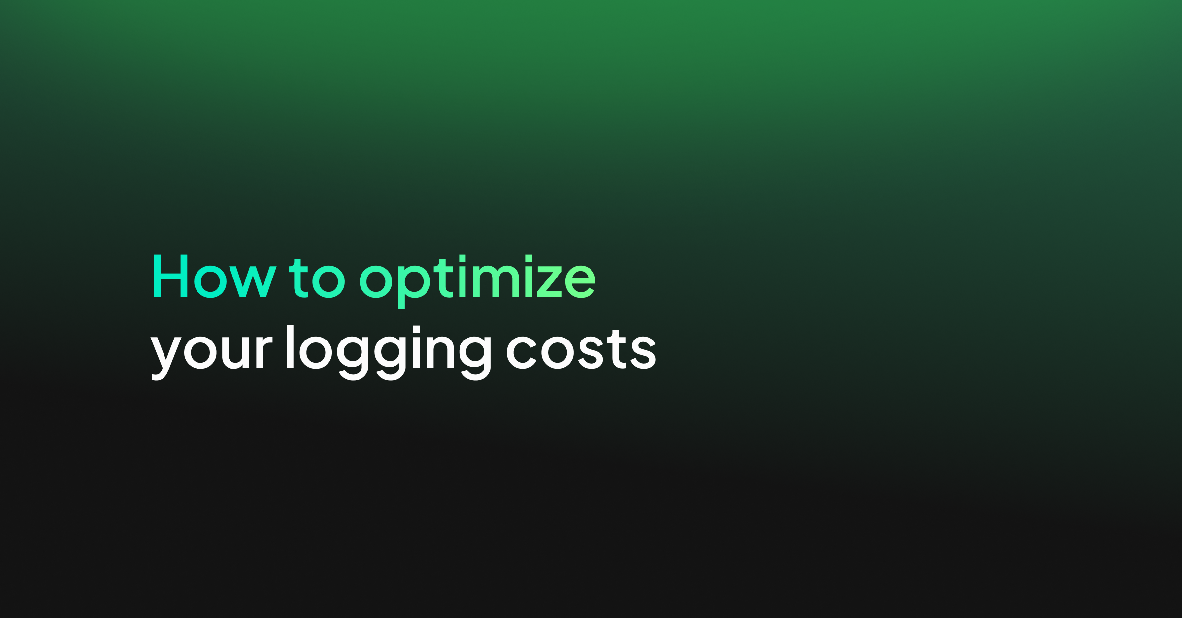 How to optimize your logging costs - Coralogix